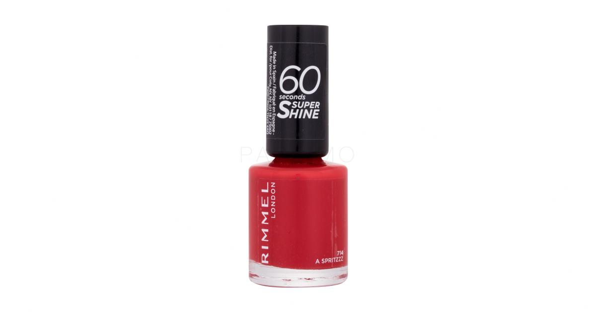 Rimmel London 60 Seconds Super Shine Lac de unghii pentru femei 8 ml Nuanţă 714 A Spritzzz ...