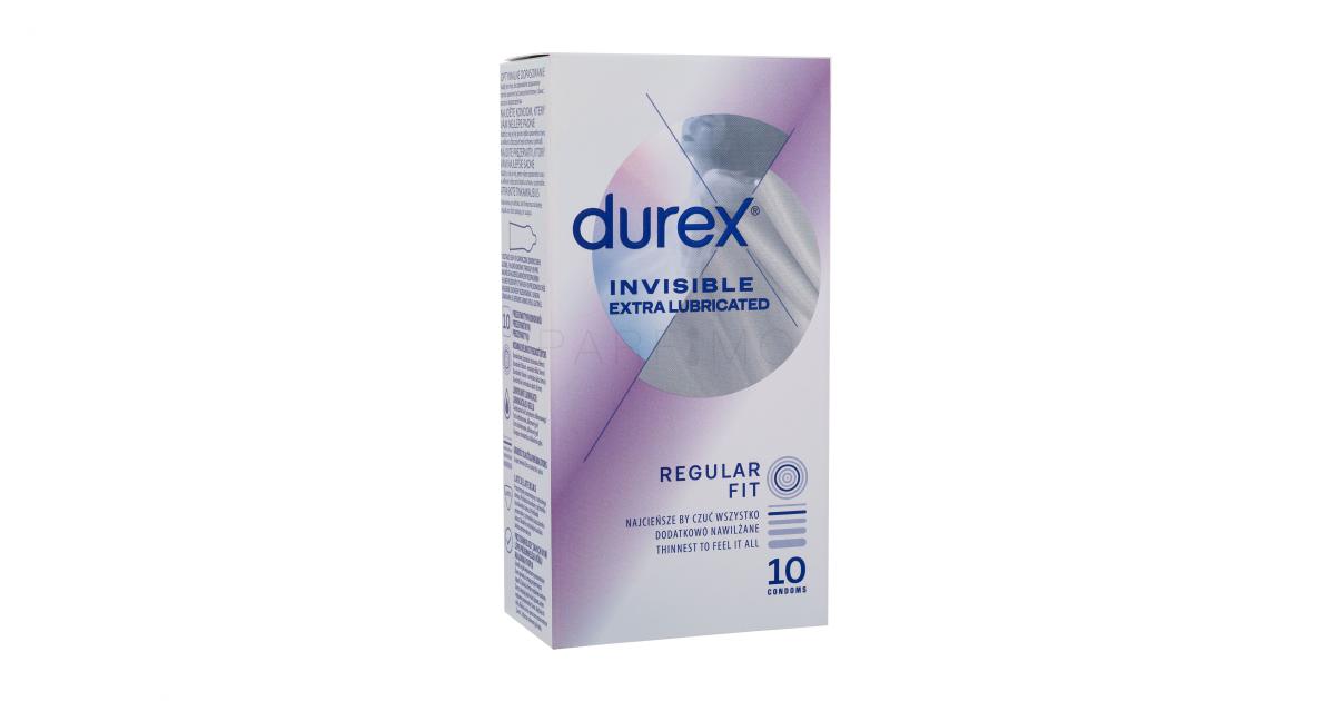 Durex Invisible Extra Lubricated Prezervative pentru bărbați Set Cutie ...