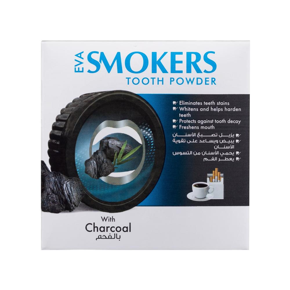 Eva Cosmetics Eva Smokers Tooth Powder With Charcoal Albirea dinților 40 g | Parfimo.ro