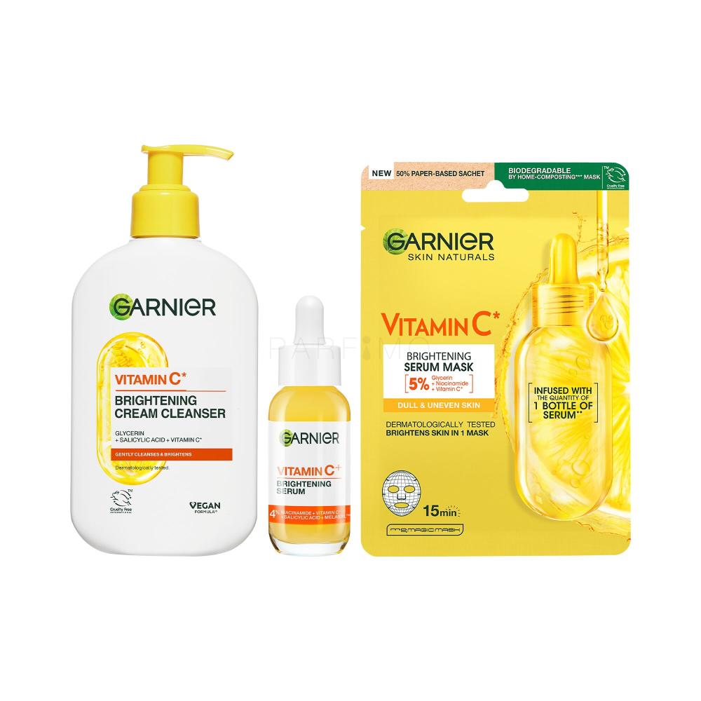 Set Ser facial Garnier Skin Naturals Vitamin C Brightening Super Serum ...