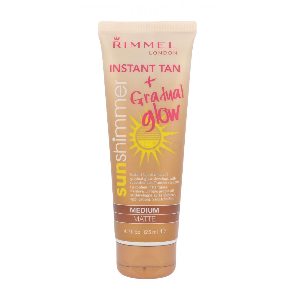 Rimmel London Sun Shimmer Instant Tan Gradual Glow Matte Autobronzant ...